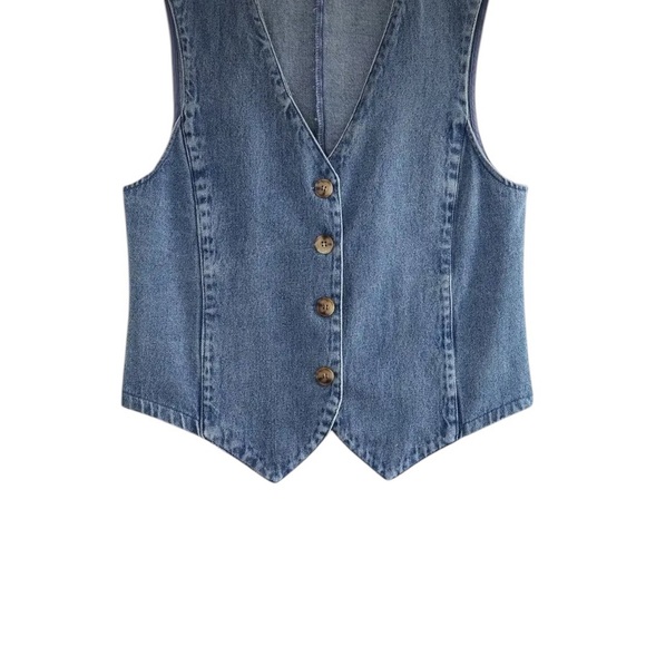 Jackets & Coats | Denim Buttonup Vest | Poshmark